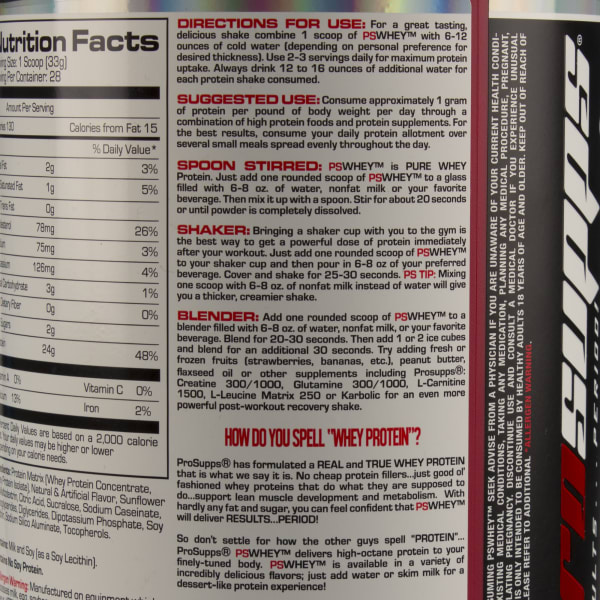 Meh: 2lb, 4lb, or 12lb of ProSupps PS Whey Protein