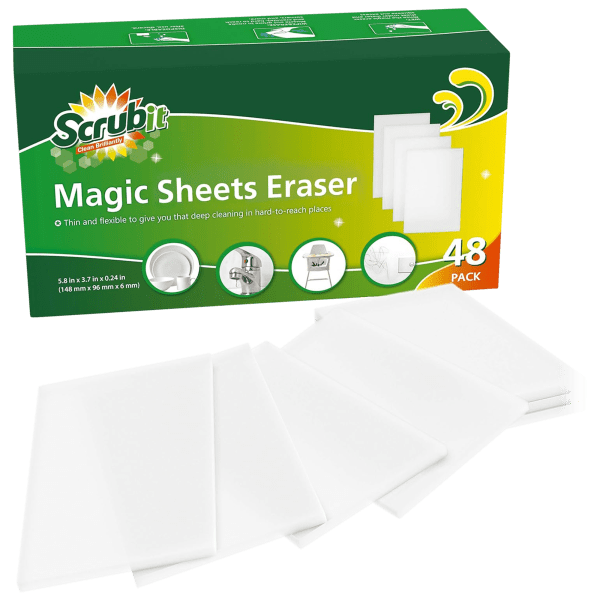SideDeal: 48-Pack: Scrub-It Eraser Sheets Magic Cleaning Sponges