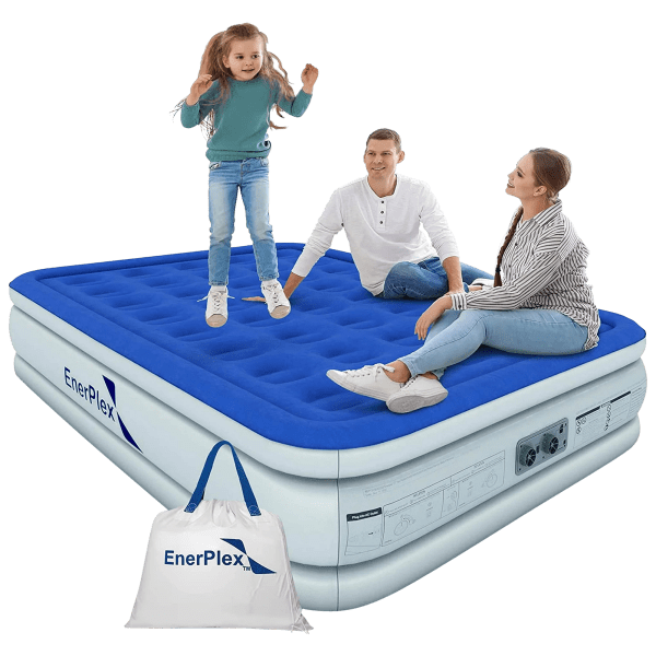 MorningSave: EnerPlex Double Height Air Mattress with Built-in Pump (Queen)