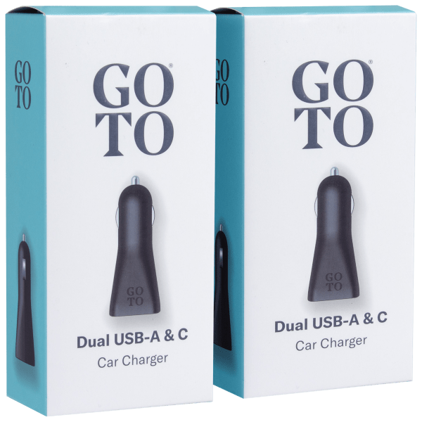 MorningSave: 2-Pack: GoTo Dual USB-A & USB-C Car Charger