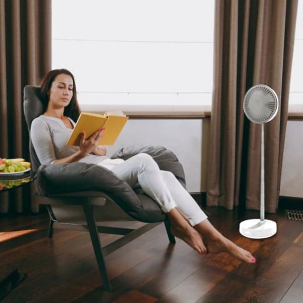 MorningSave: Air Innovations Rechargeable 8" Portable 3-in-1 Telescopic Fan