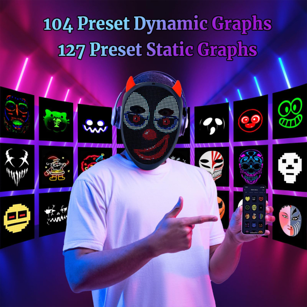 Meh: Rechargeable LED Halloween Mask