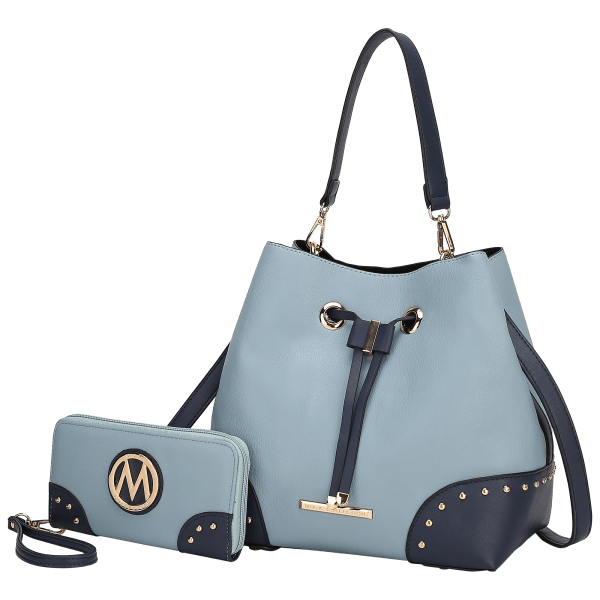 MorningSave: MKF Collection Candice Color-Block Bucket Bag with ...